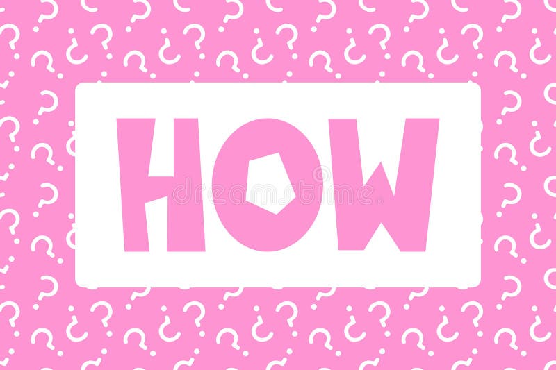 How Word on Seamless Pattern Background with Question Marks. Question ...