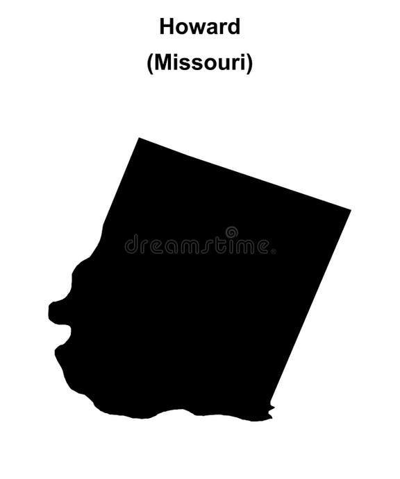 Howard outline map stock vector. Illustration of template - 361614440