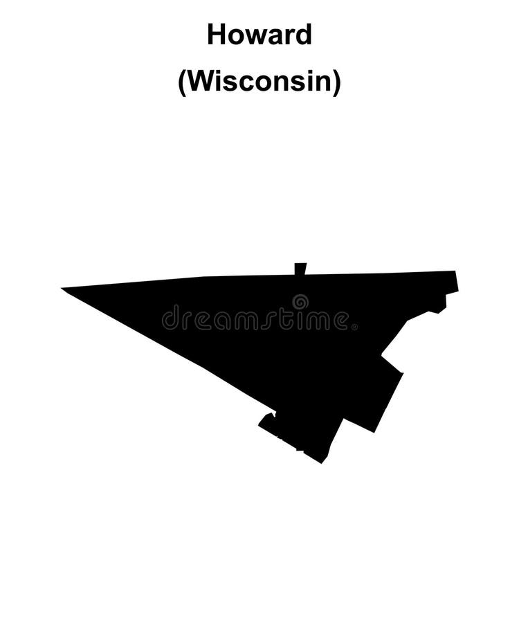 Howard outline map stock vector. Illustration of shape - 357624551