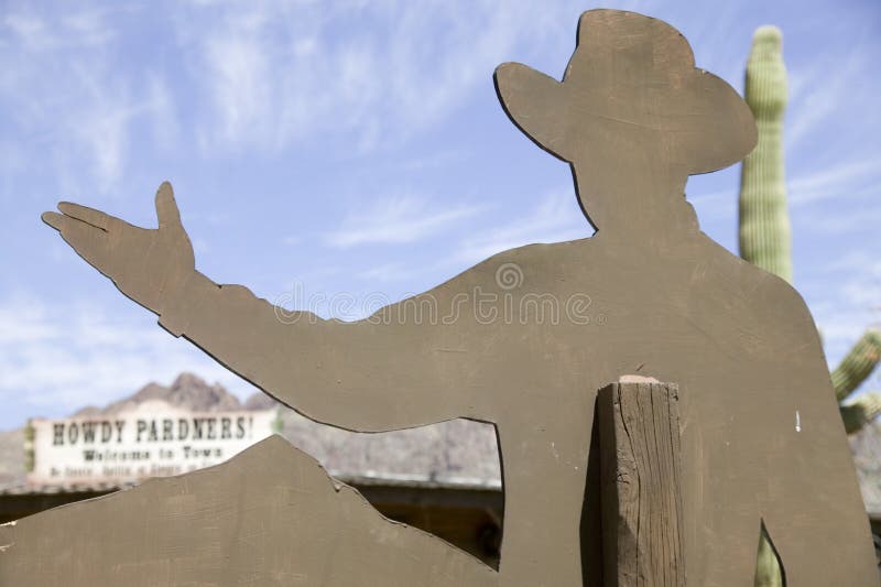 Howdy cowboy stock photo. Image of direction, sign, saguaro - 660868