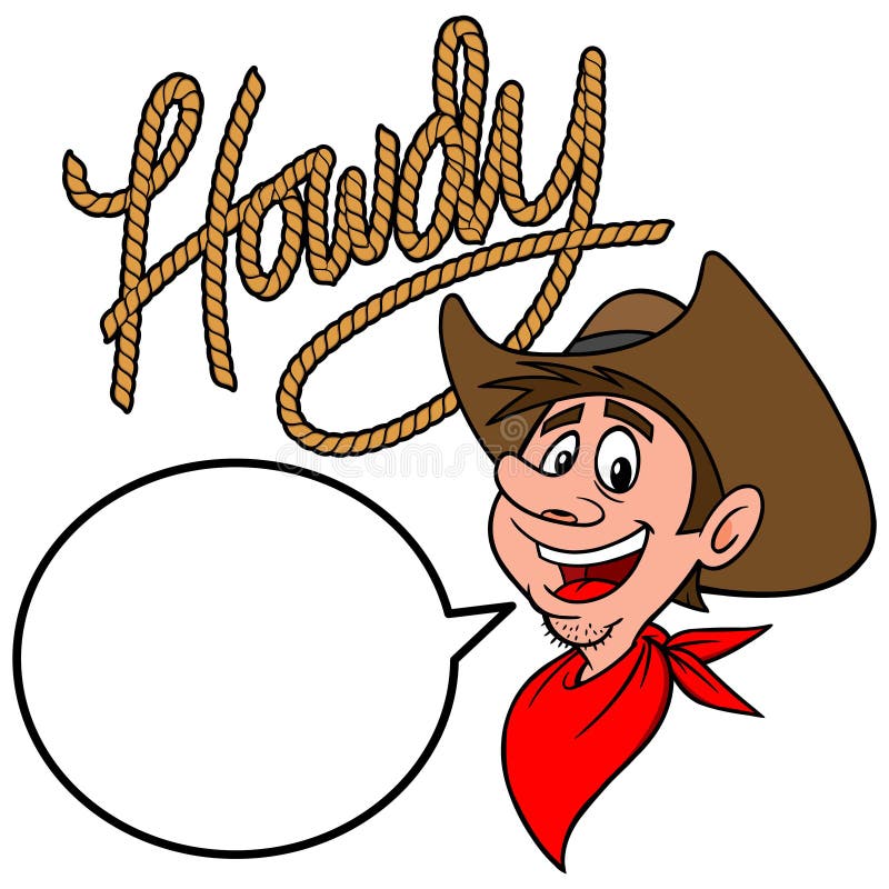 Howdy vaquero ilustración del vector. Ilustración de occidental - 55861141