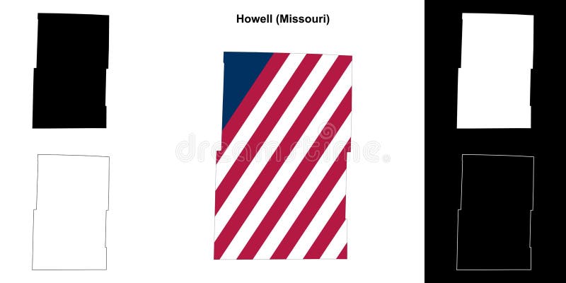 Howell outline map stock vector. Illustration of border - 323981250