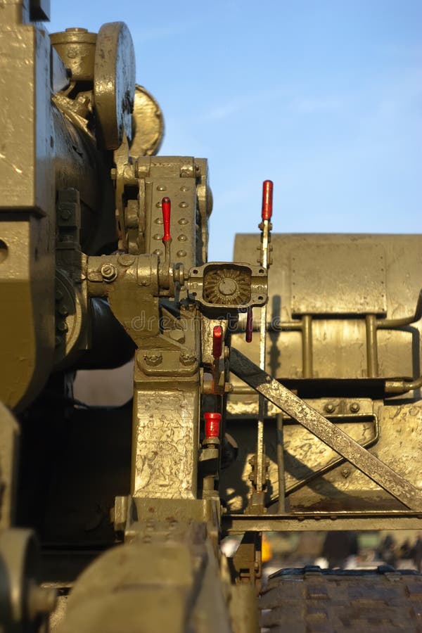 Howitzer-gun parts stock image. Image of military, forces - 34432461