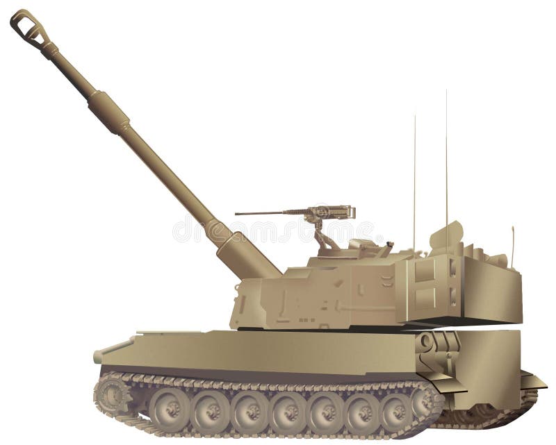 Howitzer stock illustration. Illustration of paladin - 60829271