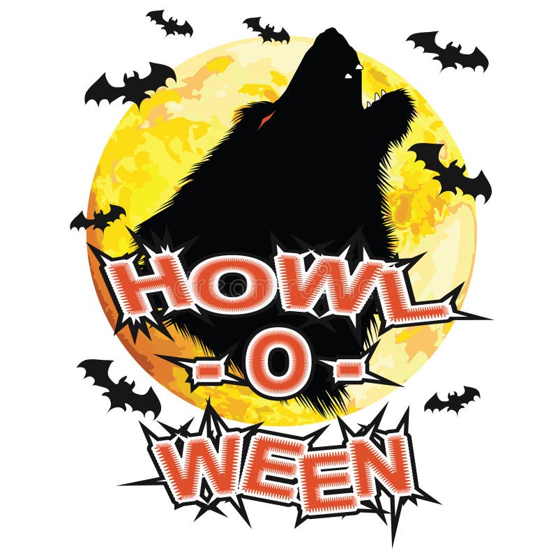 Howl-O-Ween Vector Illustration Stock Vector - Illustration of holiday ...