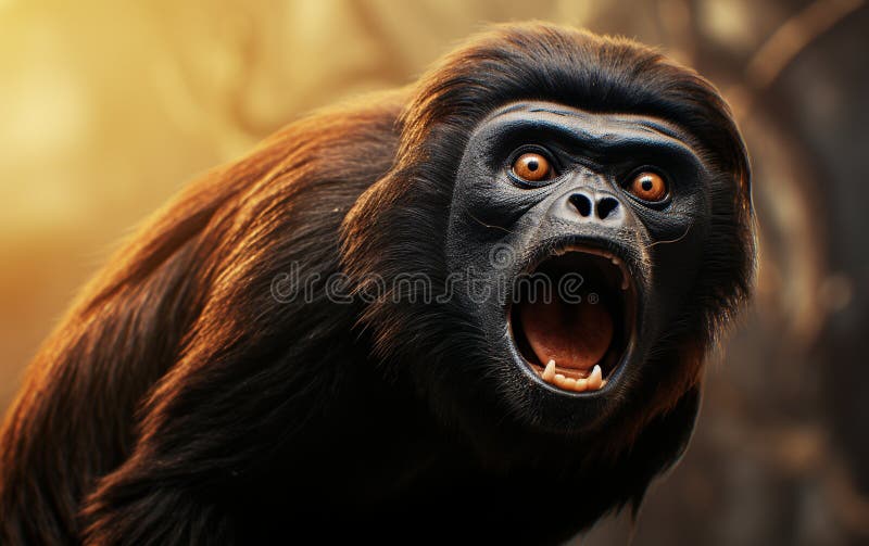 Howler Monkey Shoutout stock photo. Image of vocalize - 344170706