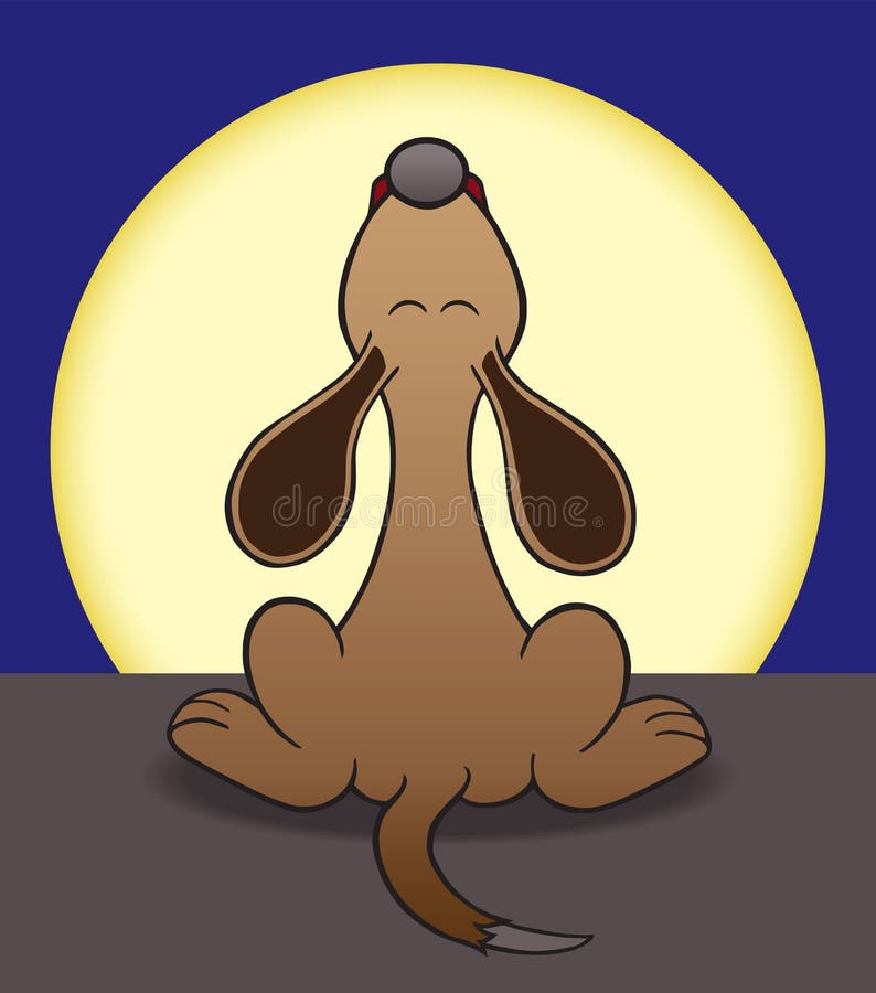 Dog Howling Clipart