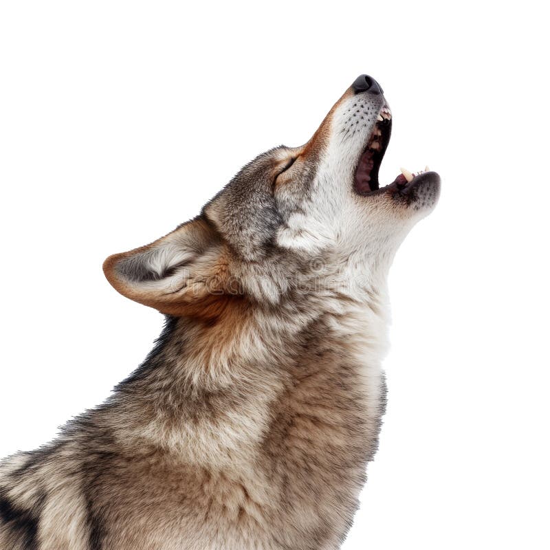 Howling Grey Wolf stock photo. Image of wilderness, howling - 349793186