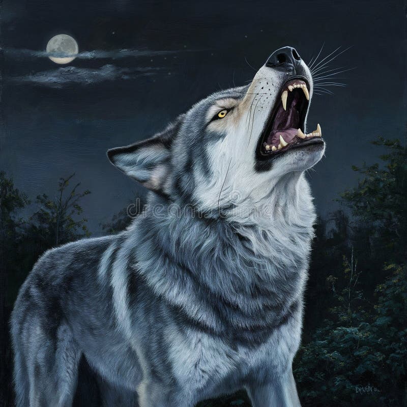 Howling howl Wolf stock illustration. Illustration of predator - 324769915