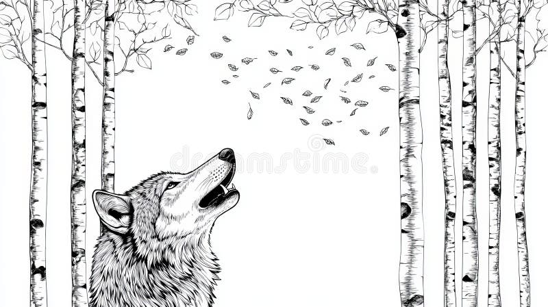 Howling Coyote Coloring Page