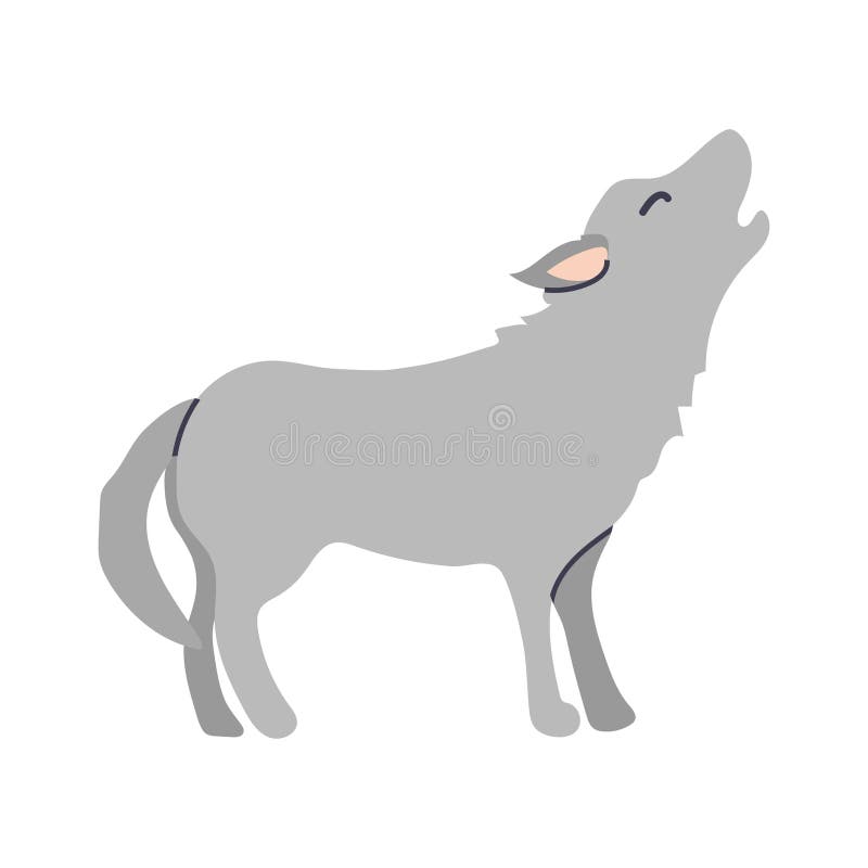 Howling Wolf Icon Clipart Avatar Logotype Isolated Illustration Stock ...