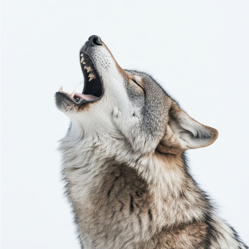 Howling Wolf Portrait, Wildlife , Animal Stock Illustration ...