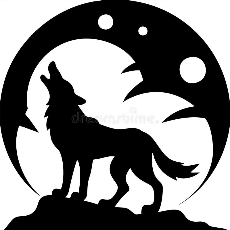 Wolf Howling At Full Moon Tattoo 250+ Wolf Howling Full Moon Stock