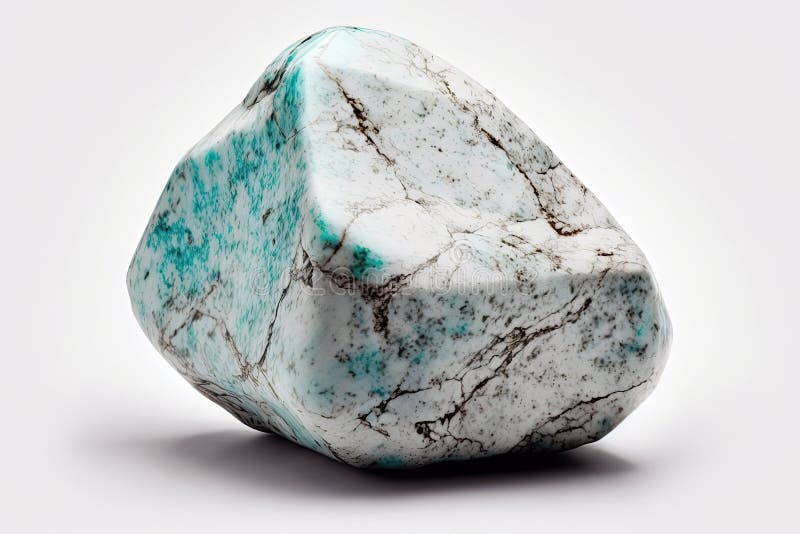 Howlite Stone on White Background. Generative AI Stock Illustration ...