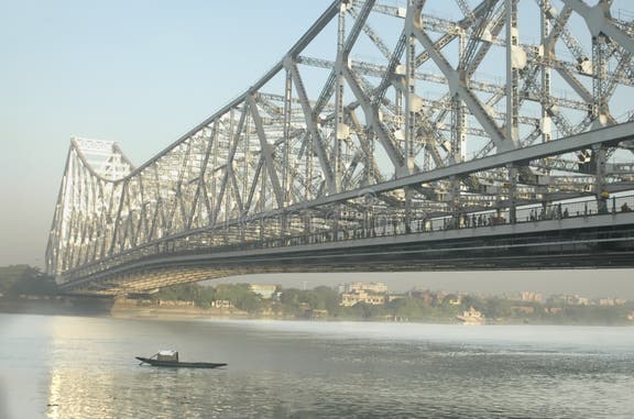 Howrah Bridge stock image. Image of hinduism, vacation - 12475551