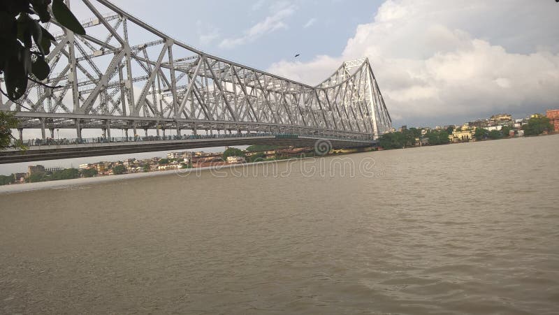 Howrah Bridge stock photo. Image of vehicle, channel - 255325584
