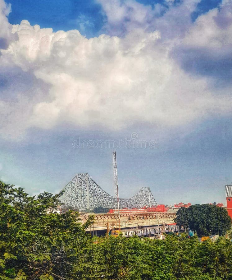 The Howrah Bridge Rabindra Setu Heritage of Bengal Stock Photo - Image ...