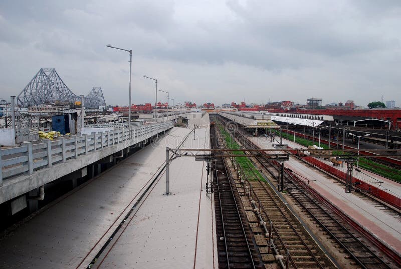 Howrah Bridge and Railway Station Stock Photo - Image of howrah ...