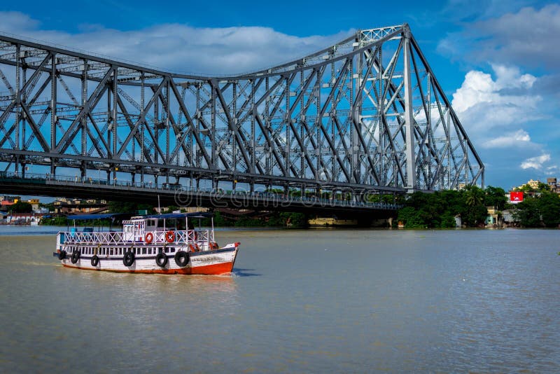 View of Howrah Bridge, West Bengal, India Stock Image - Image of ...