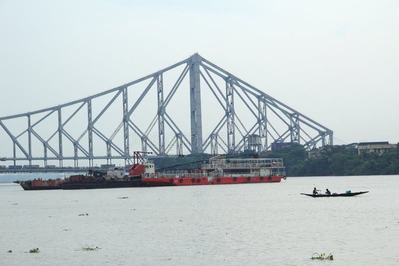 Howrah Bridge from Front View during Noon Editorial Photo - Image of ...