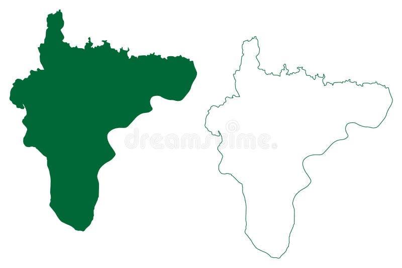 Howrah District West Bengal State, Republic of India Map Vector ...