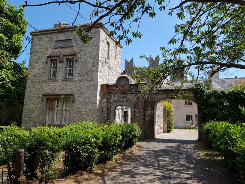 Howth castle stock image. Image of entrance, view, castleside - 120788101