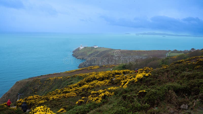 Howth Cliffwalk Lighthouse View Stock Image - Image of view, lighthouse ...