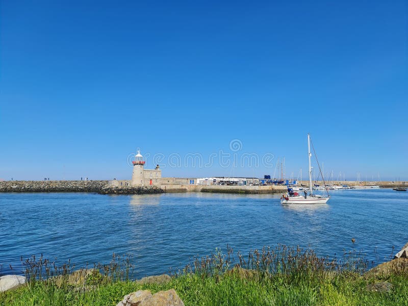 Howth Lighthouse and Harbor Ireland Editorial Photography - Image of ...