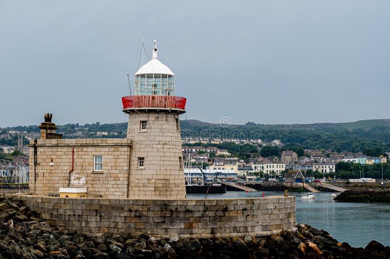 Howth Lighthouse, Ireland stock photo. Image of pier - 219669656