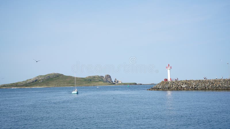 Howth Lighthouse, in Ireland Editorial Photo - Image of horizon ...