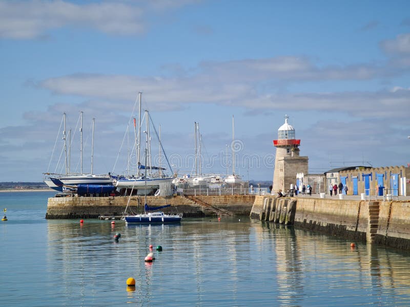 Howth Lighthouse and Marina, Ireland Editorial Photo - Image of mast ...