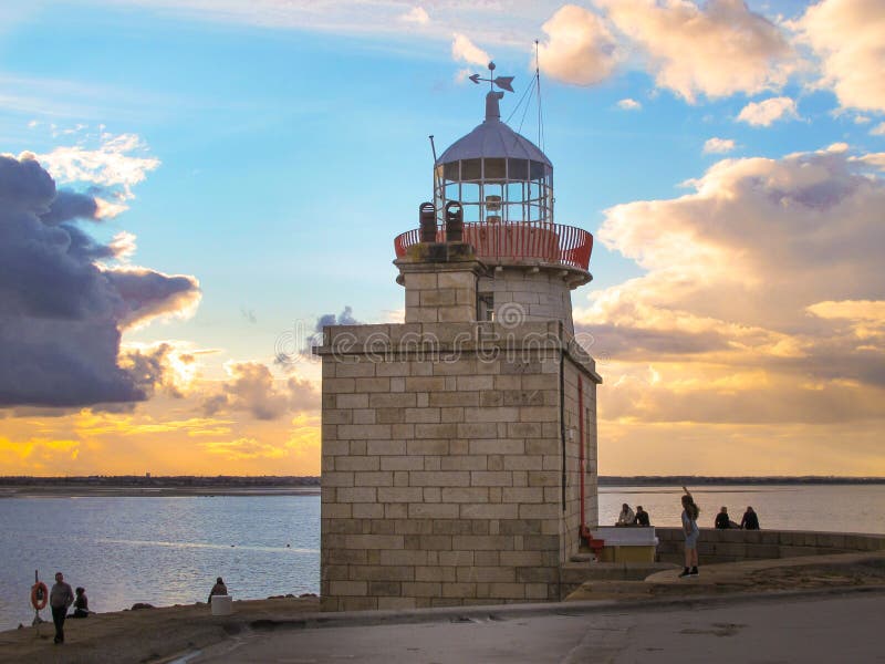 Howth Lighthouse at Sunset, Dublin, Ireland Editorial Stock Photo ...