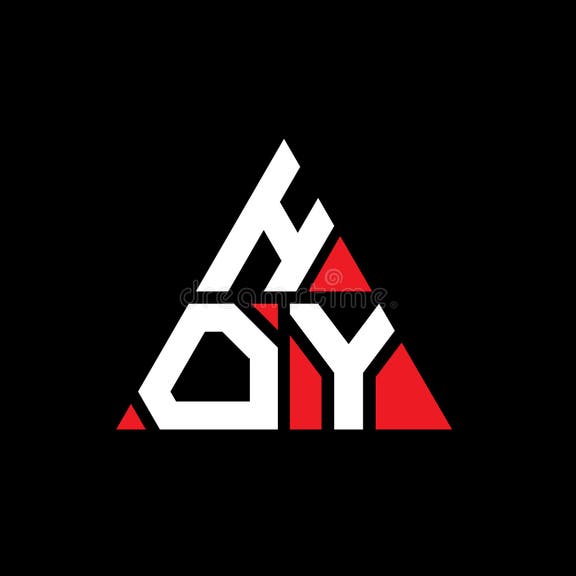 HOY Triangle Letter Logo Design with Triangle Shape. HOY Triangle Logo ...