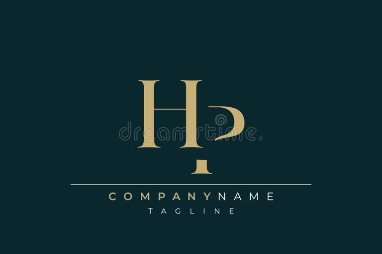 HP Abstract logo design stock vector. Illustration of lettermark ...