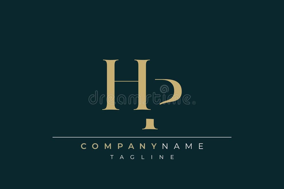 HP Abstract logo design stock vector. Illustration of lettermark ...