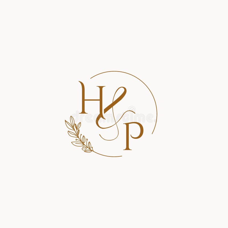 HP Initial Wedding Monogram Logo Stock Illustration - Illustration of ...