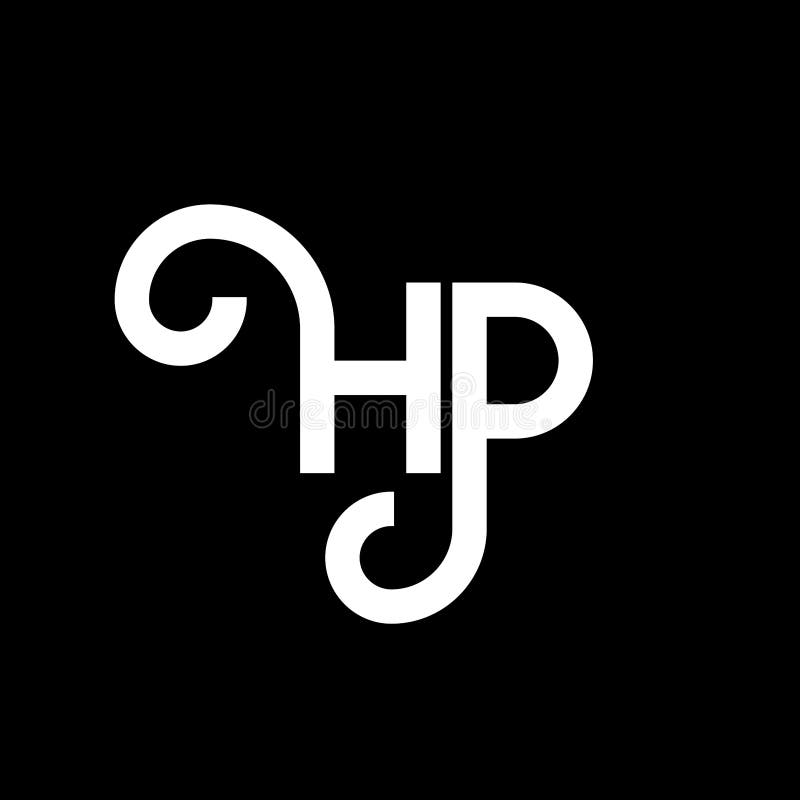HP Letter Logo Design on Black Background. HP Creative Initials Letter ...