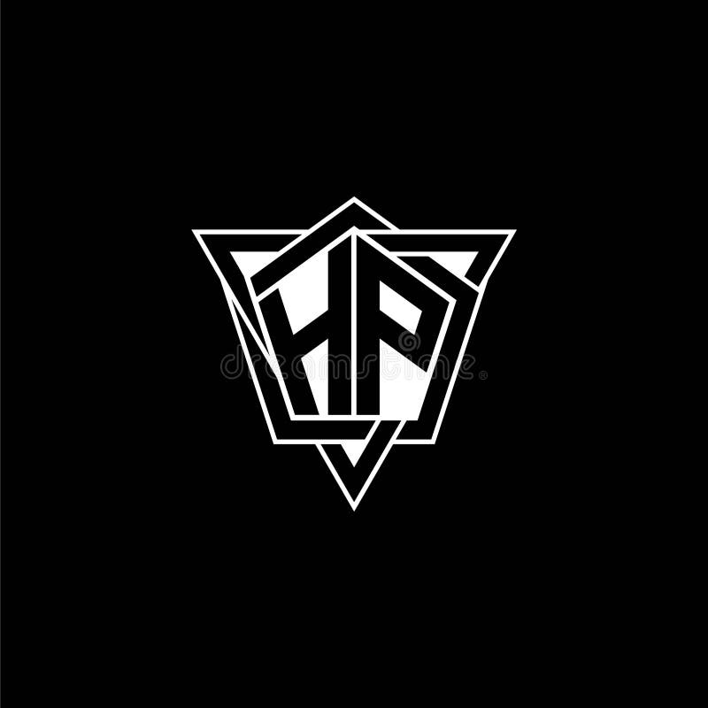 HP Logo Monogram Geometric Modern Design Stock Vector - Illustration of ...