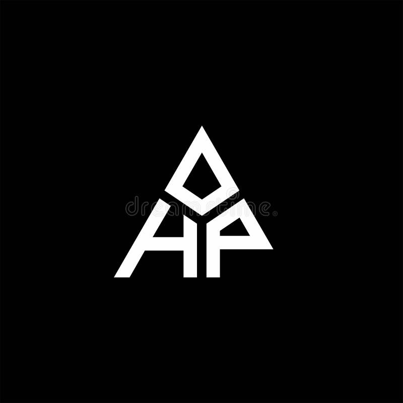 HP Monogram Logo with 3 Pieces Shape Isolated on Triangle Stock Vector ...