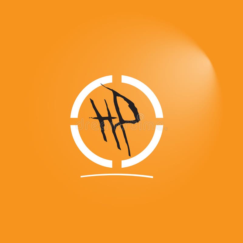 HP Text Logo Design stock vector. Illustration of organ - 261167174