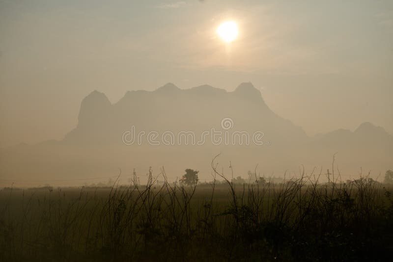 Mountain Range in Hpa an Myanmar Stock Image - Image of people ...