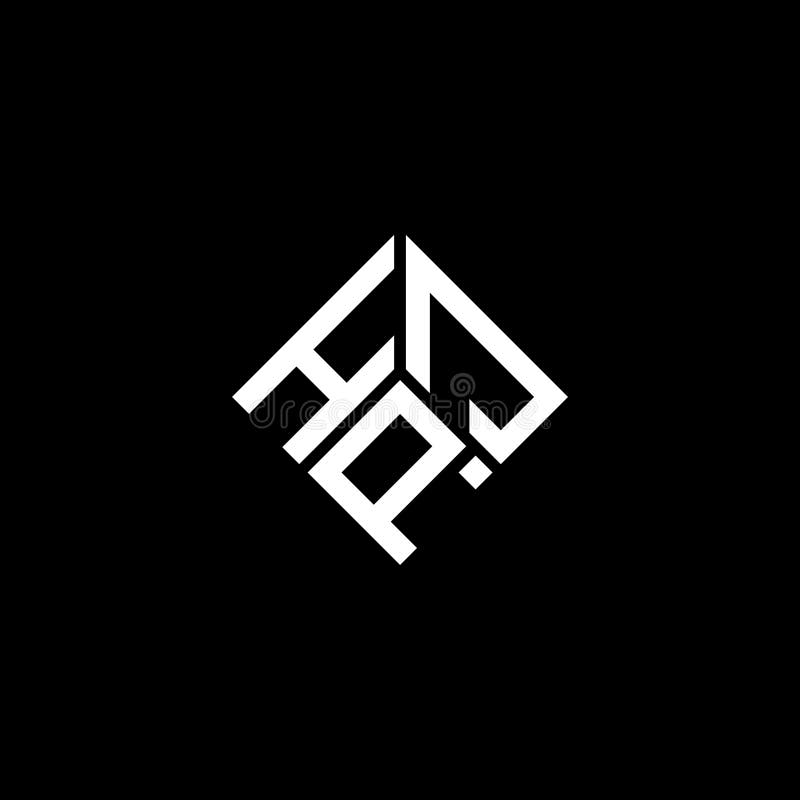 HPJ Letter Logo Design on Black Background. HPJ Creative Initials ...
