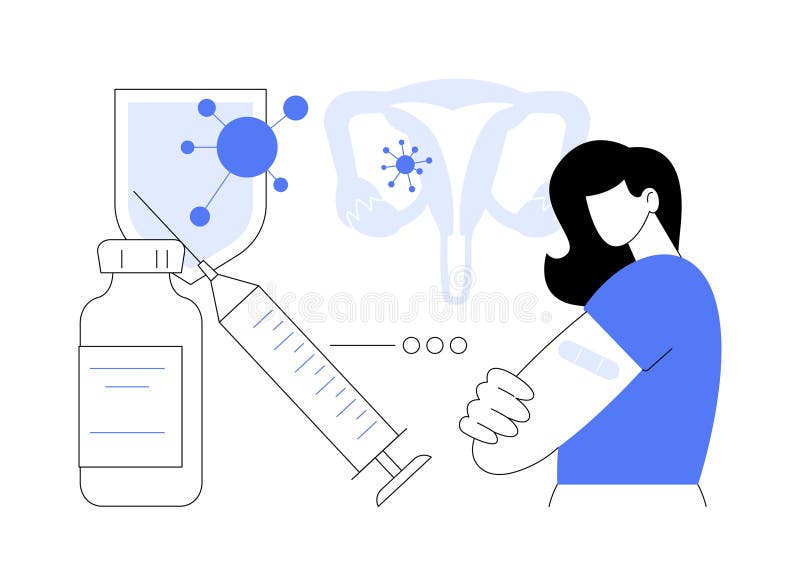 HPV Vaccination Abstract Concept Vector Illustration. Stock Vector ...