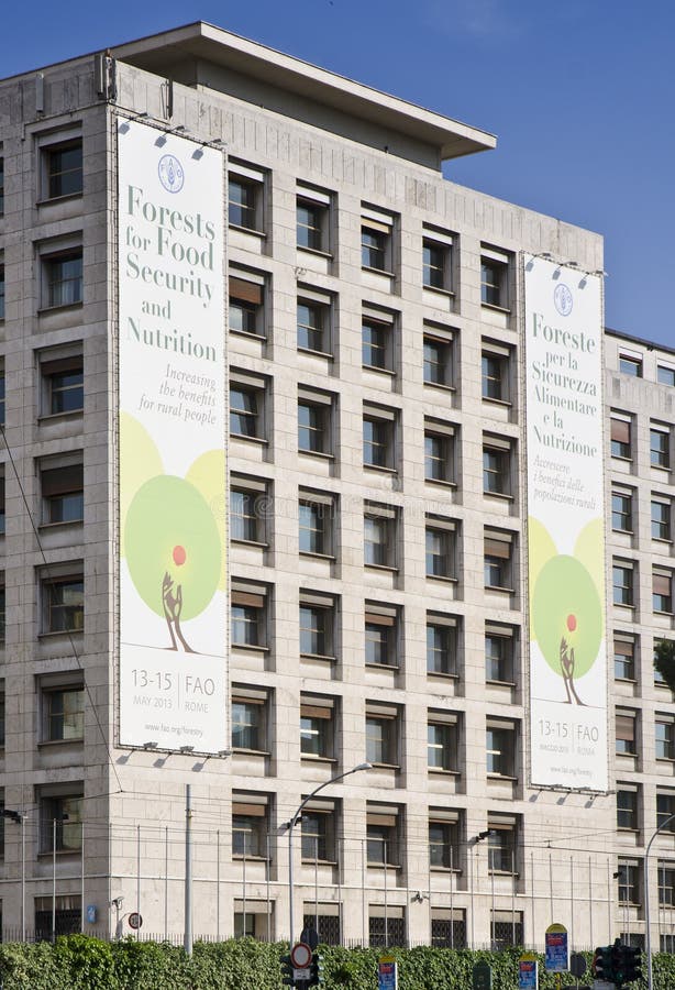 HQ de FAO, Roma, Italia fotografía editorial. Imagen de alimento - 57445212