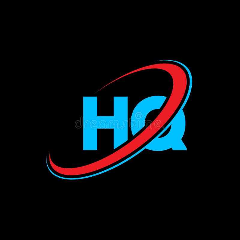 HQ H Q Letter Logo Design. Initial Letter HQ Linked Circle Uppercase ...