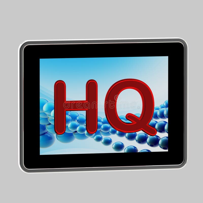 HQ High Quality Icon As a Pad Screen Stock Illustration - Illustration ...