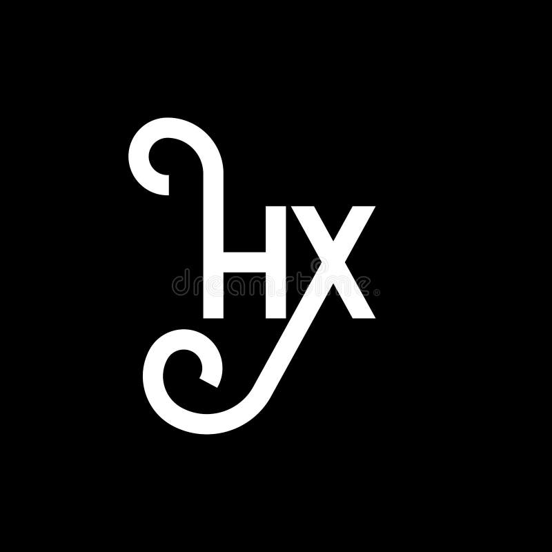HX Letter Logo Design on Black Background. HX Creative Initials Letter ...