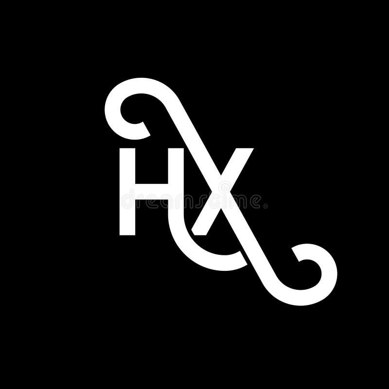 HX Letter Logo Design on Black Background. HX Creative Initials Letter ...