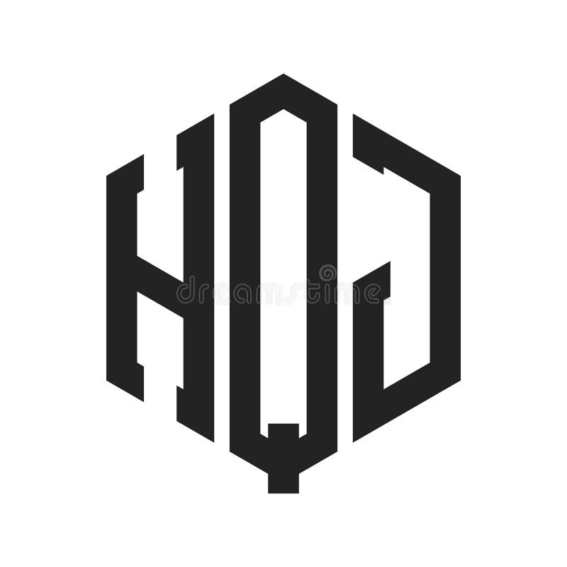 HQJ Logo Design. Initial Letter HQJ Monogram Logo Using Hexagon Shape ...