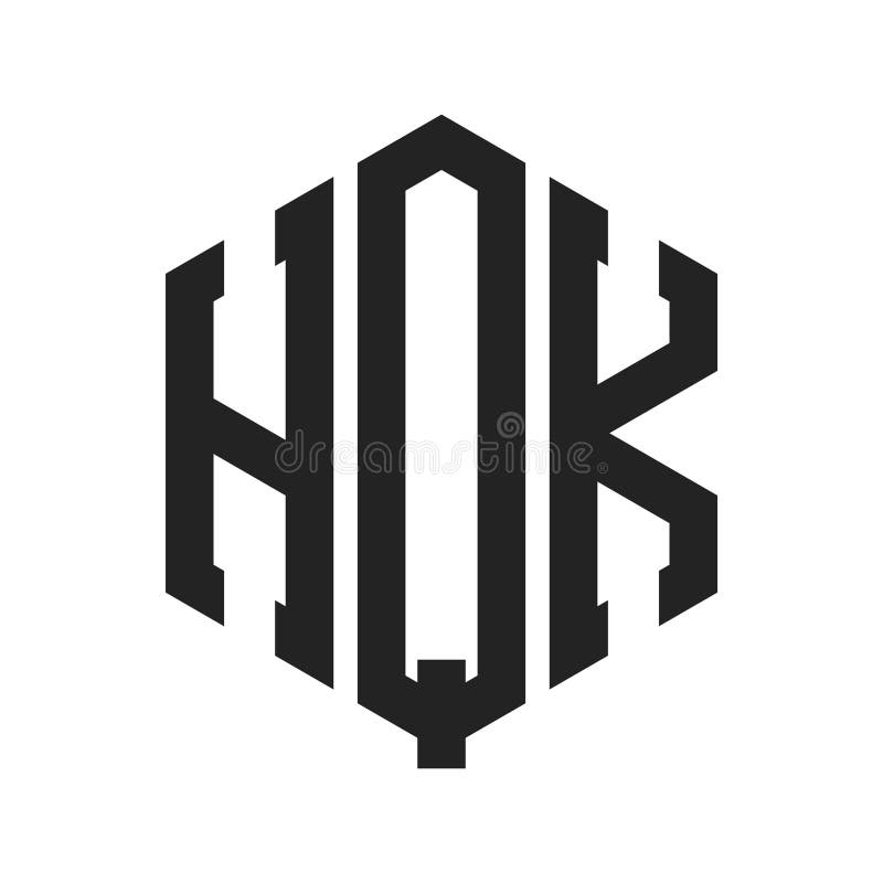 HQK Logo Design. Initial Letter HQK Monogram Logo Using Hexagon Shape ...